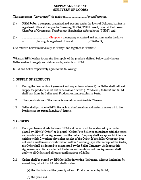 Supply Agreement Template | Free Printable MS Word Format | Free ... Supply Agreement Template | Free Printable MS Word Format | Free ...