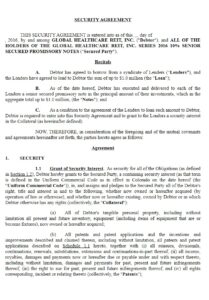 Security Agreement Template | Free Agreement Templates